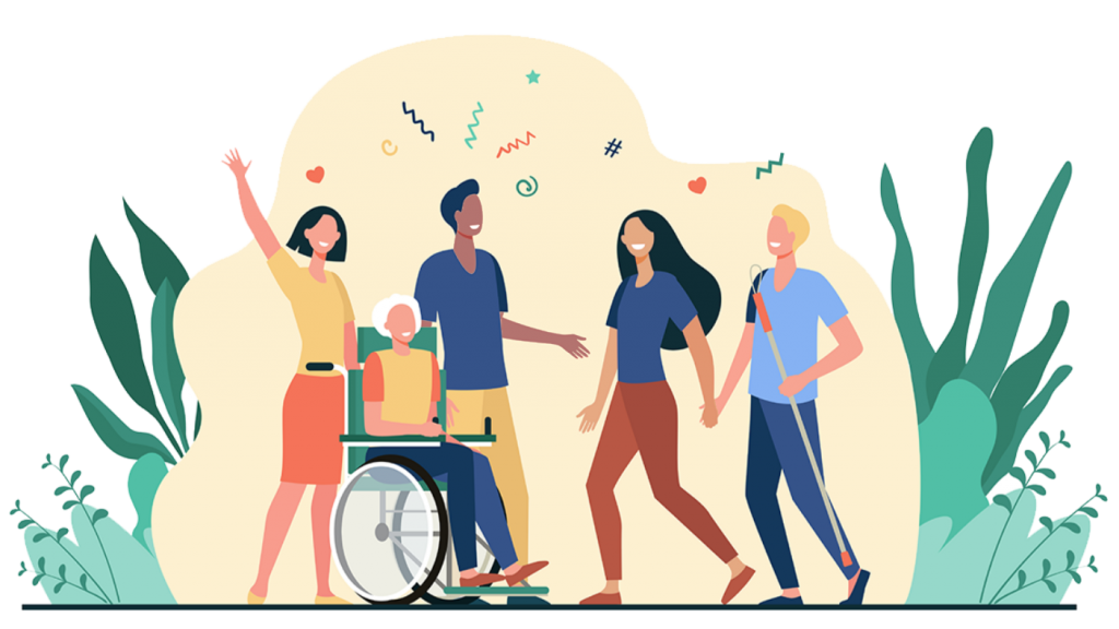 Cartoon Group of People | Inclusive Workplace and Supply Council of Canada